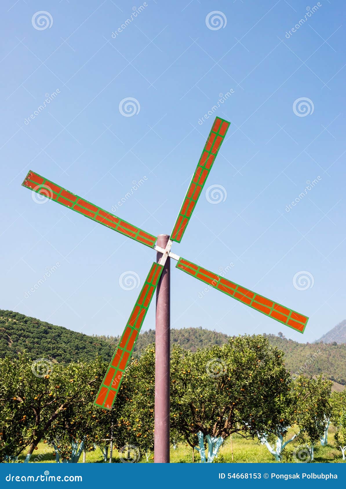 Small windmill stock image. Image of environment, grass - 54668153