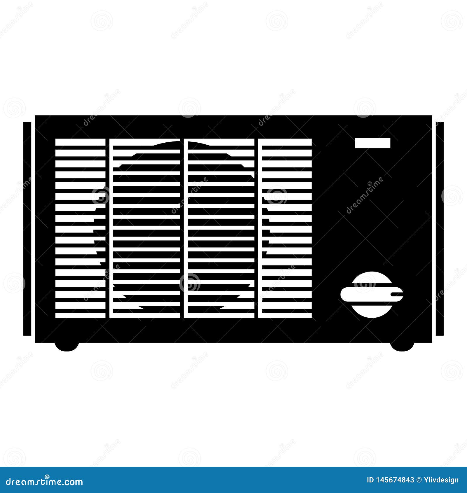 Small Window Air Conditioner Icon, Simple Style Stock Vector ...