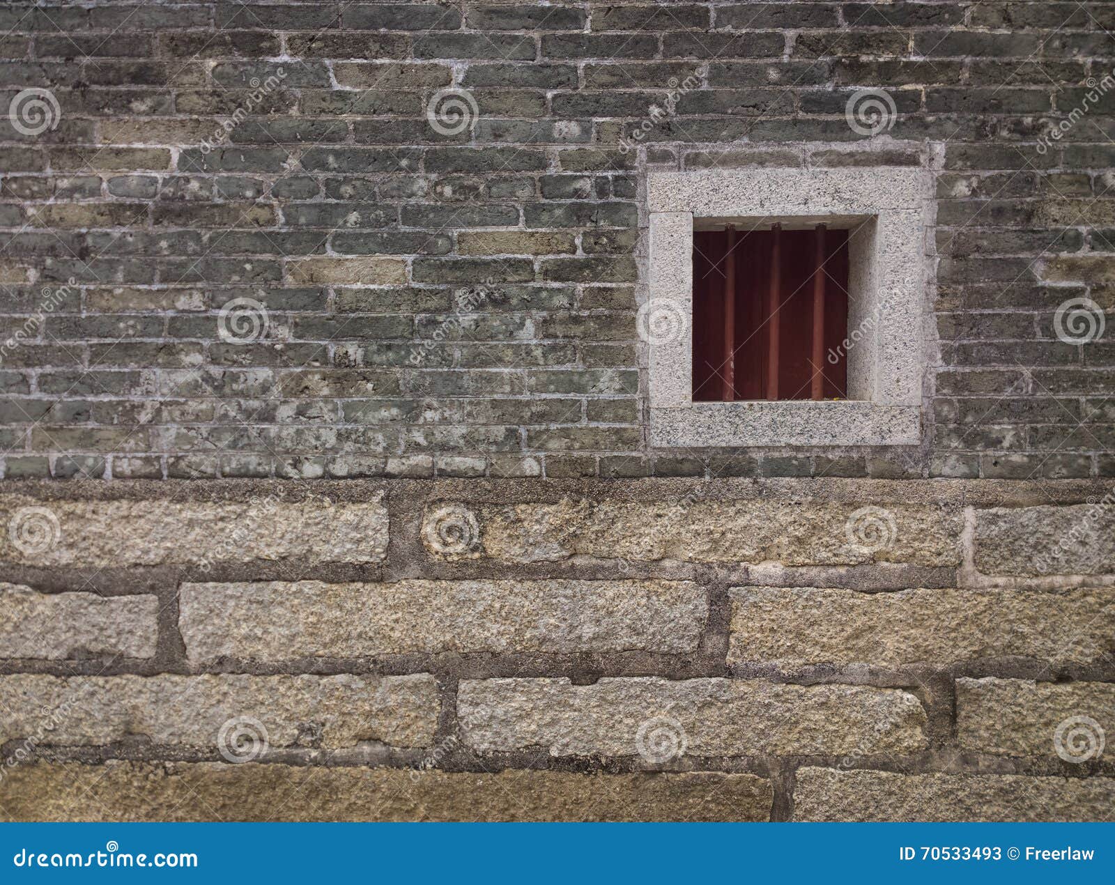 Small Window on a Brick Wall Stock Image - Image of backdrop, exterior ...
