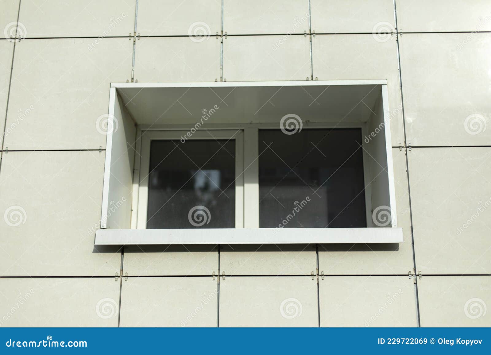 Small Window in the Building. Plastic Window in the House Stock Image ...