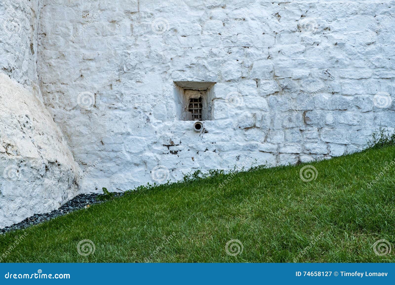 A Small Window in the Stone Wall Stock Image - Image of windows, small ...