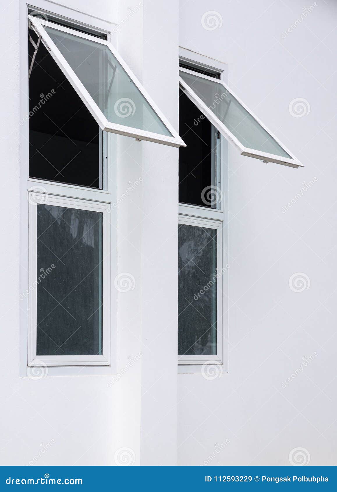 Small Window Was Opened on the Side Wall. Stock Image - Image of ...