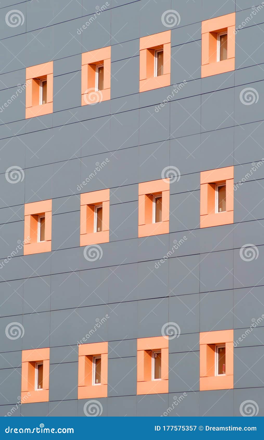 Small Windows of a Building of Modern Architecture Stock Image - Image ...