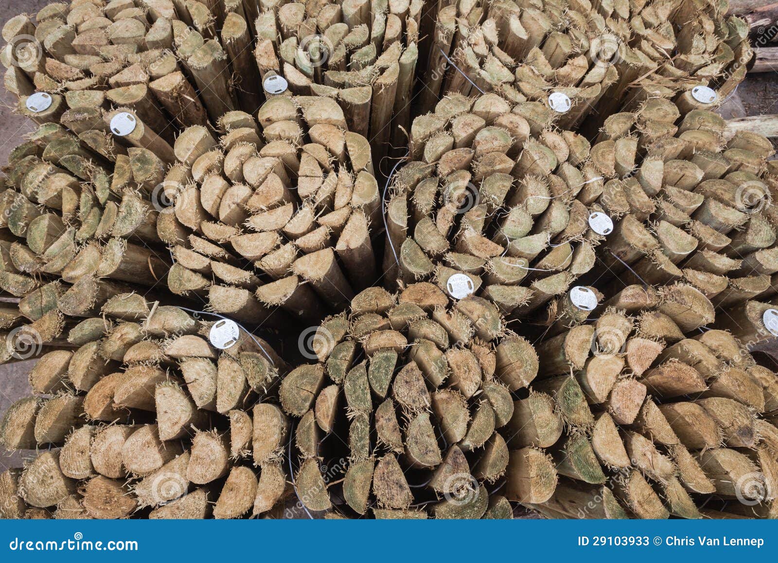 Small Wood Poles Gardens stock image. Image of buyers - 29103933