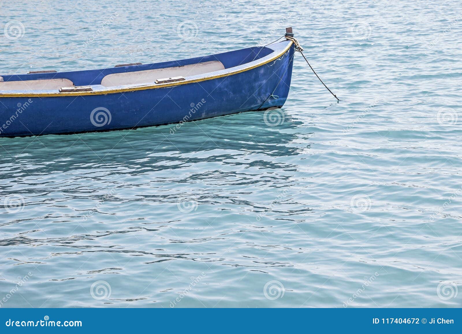 Small Boat Floating in Ocean Stock Photo - Image of single, floating ...