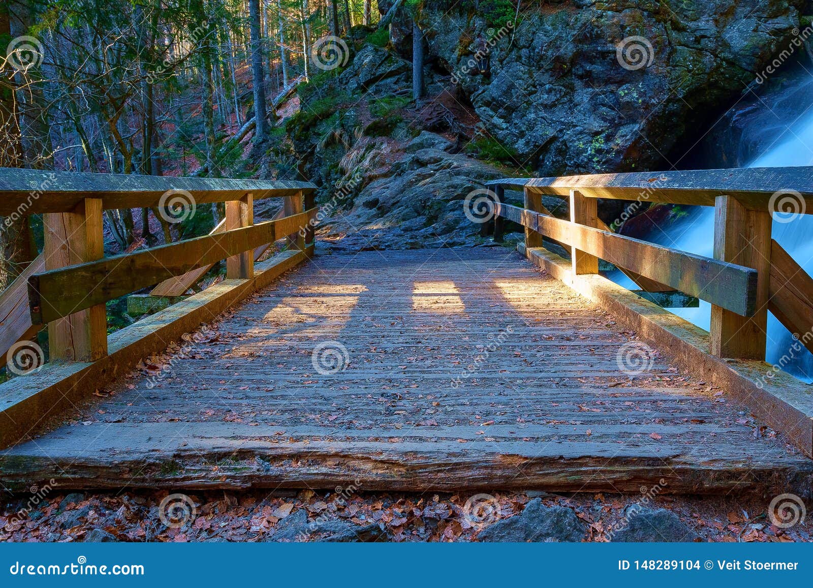 A small, wooden bridge stock photo. Image of river, rock - 148289104