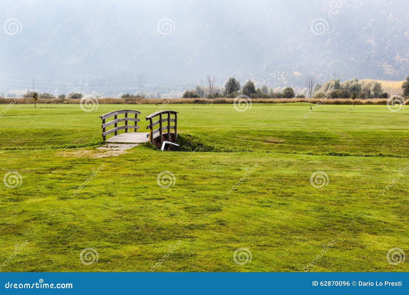 Small Wooden Bridge on Golf Course Stock Photo - Image of breathtaking ...