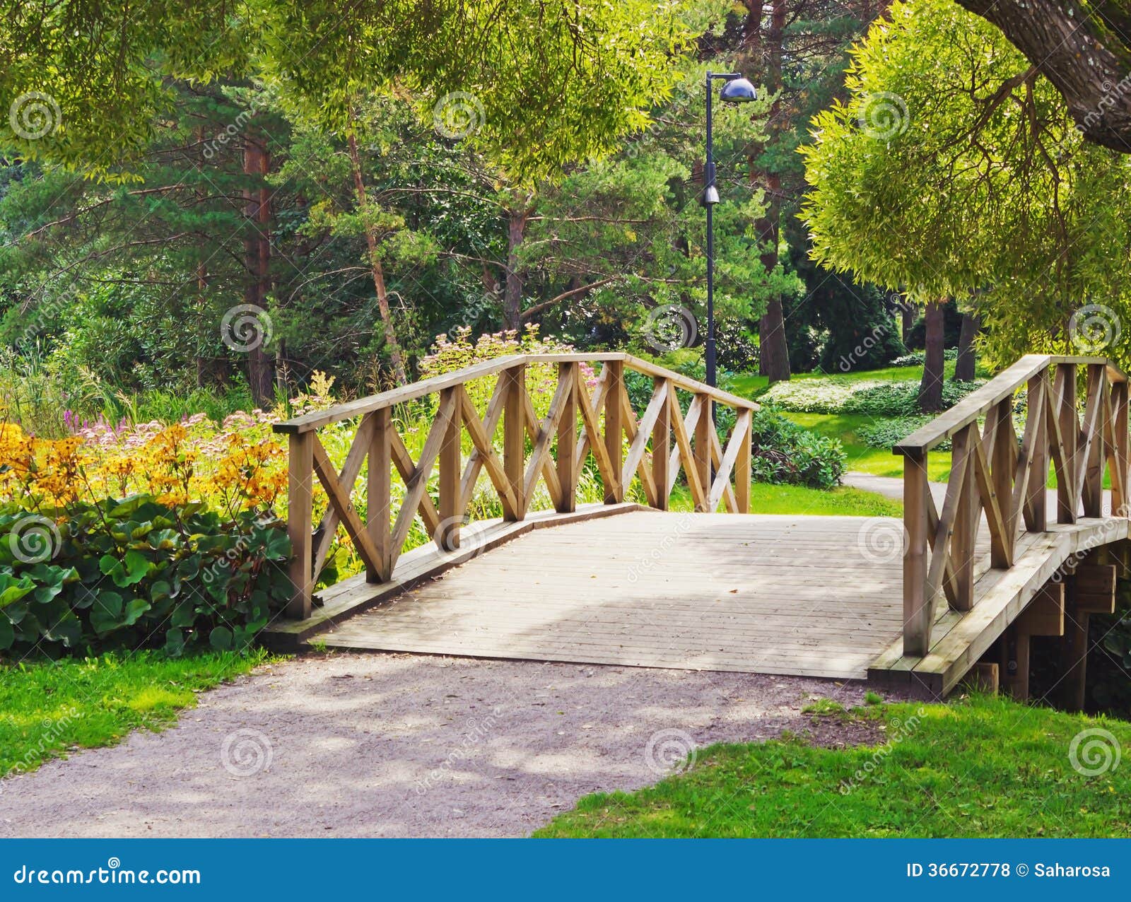 Small wooden bridge stock photo. Image of landscapes - 36672778