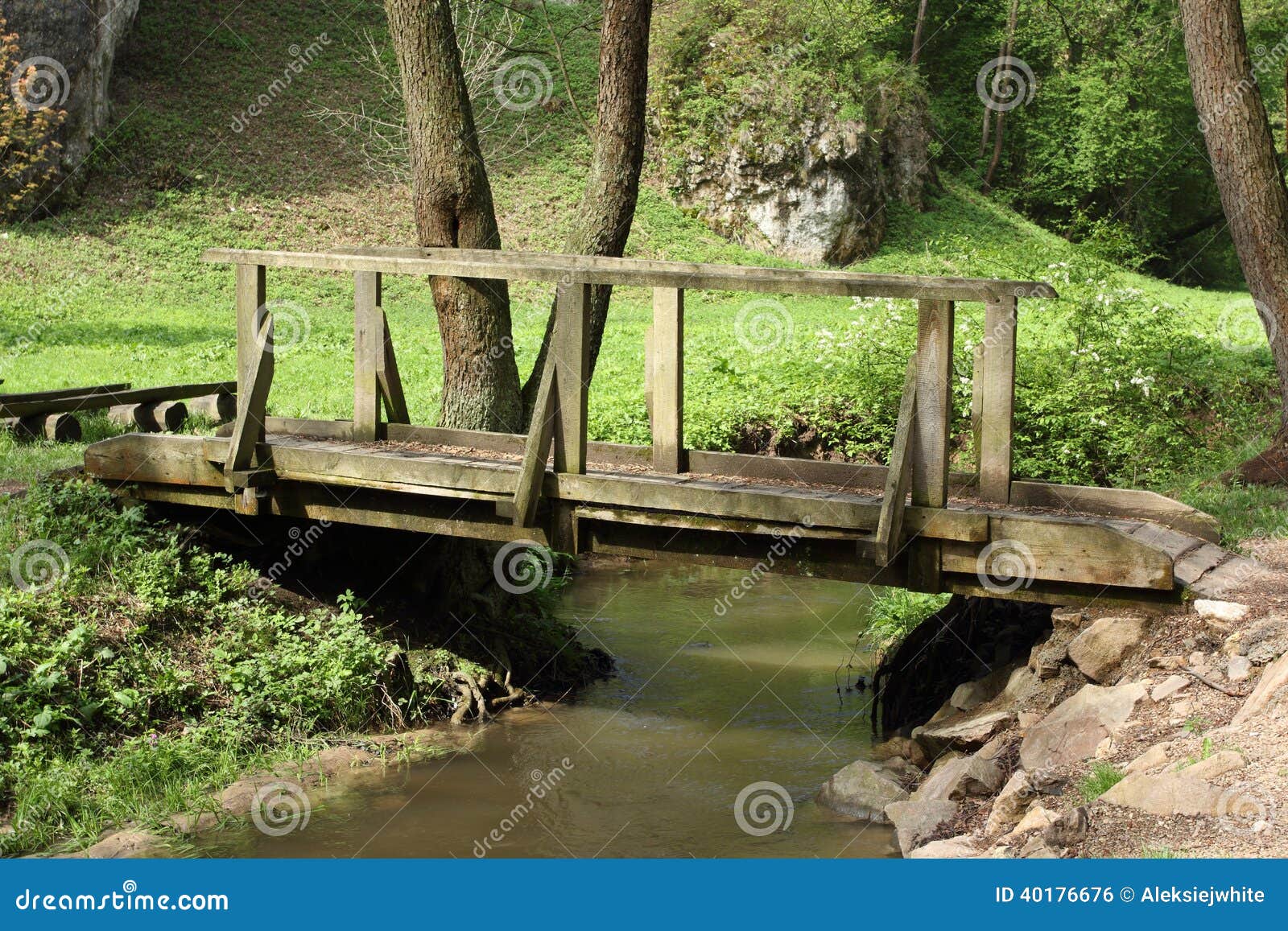 Small wooden bridge stock photo. Image of river, journey - 40176676