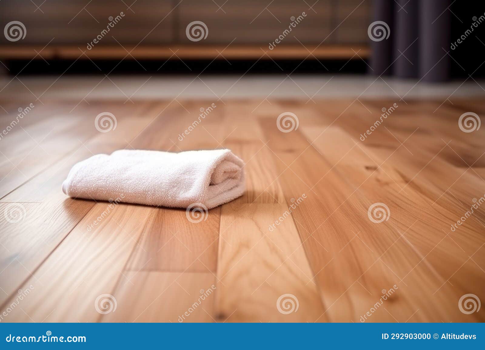 A Small Wooden for Clean Towels on the Floor Stock Illustration ...