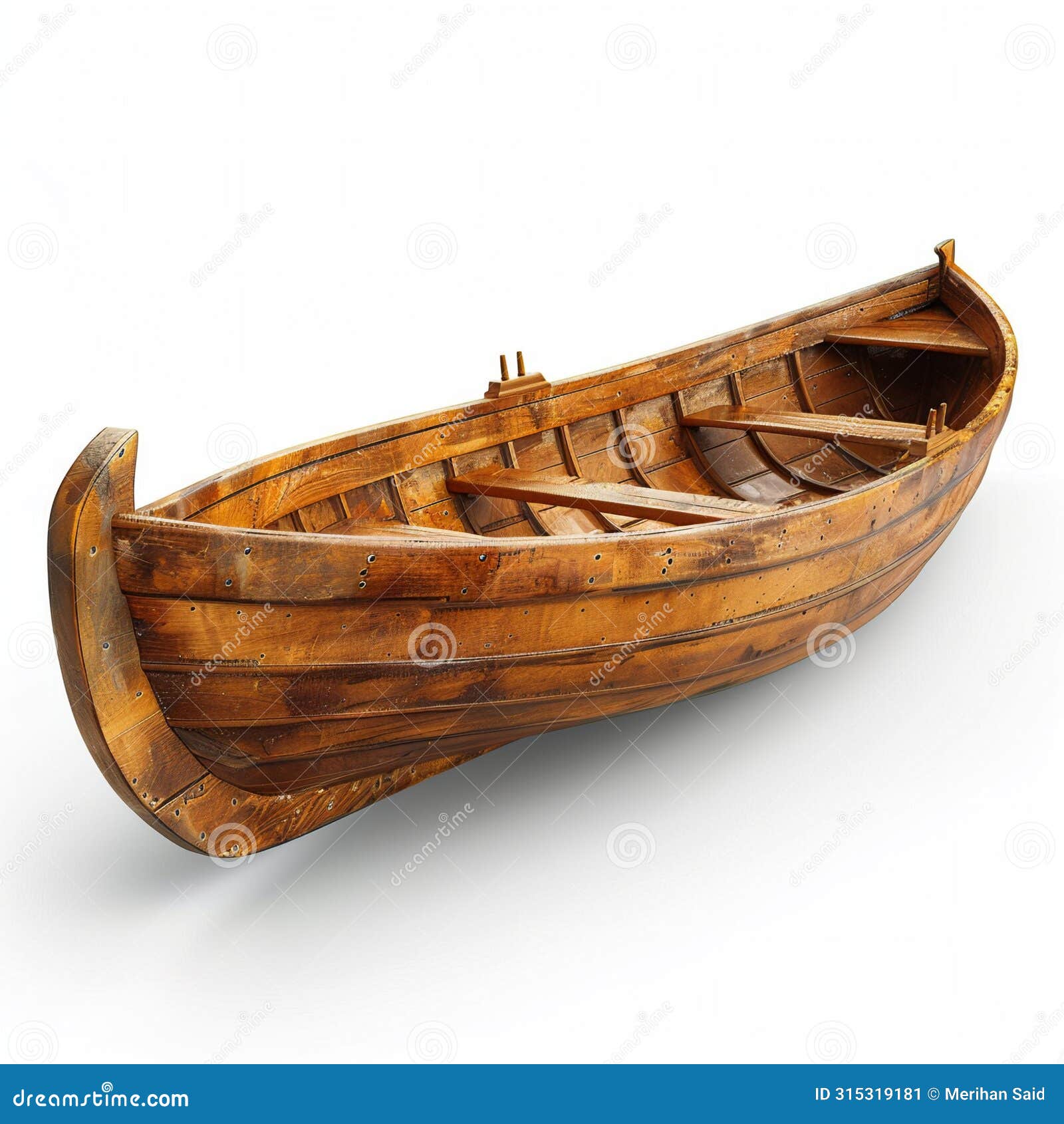 Empty Rowing Boat On Lake Set Cartoon Vector | CartoonDealer.com #169624721