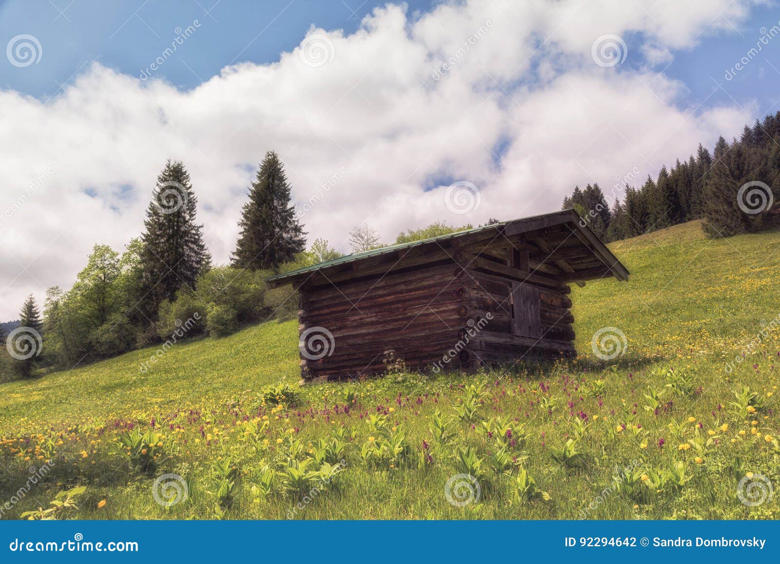 A small wooden hut stock photo. Image of idyllic, country - 92294642