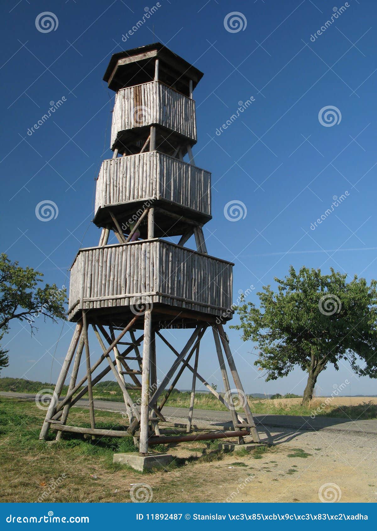 Small wooden observatory stock image. Image of alley - 11892487
