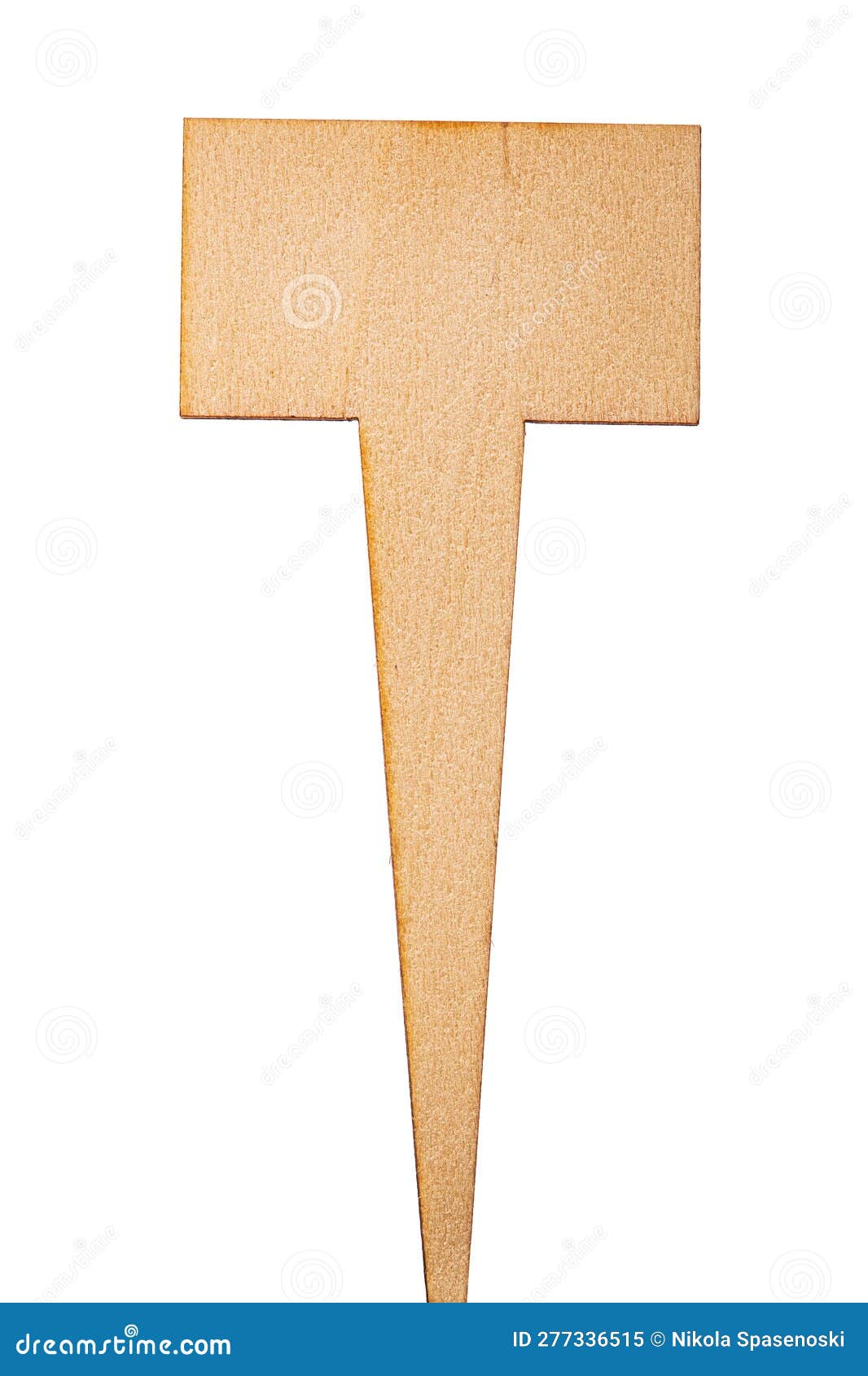 Small Wooden Sign Isolated on White Background Stock Image - Image of ...