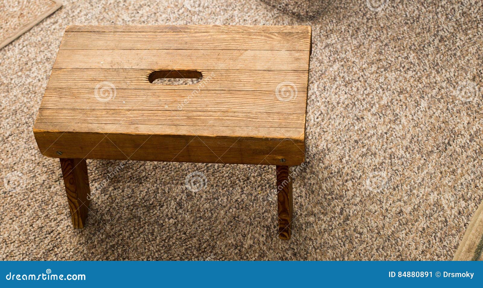 Small wooden step stool. stock image. Image of single - 84880891