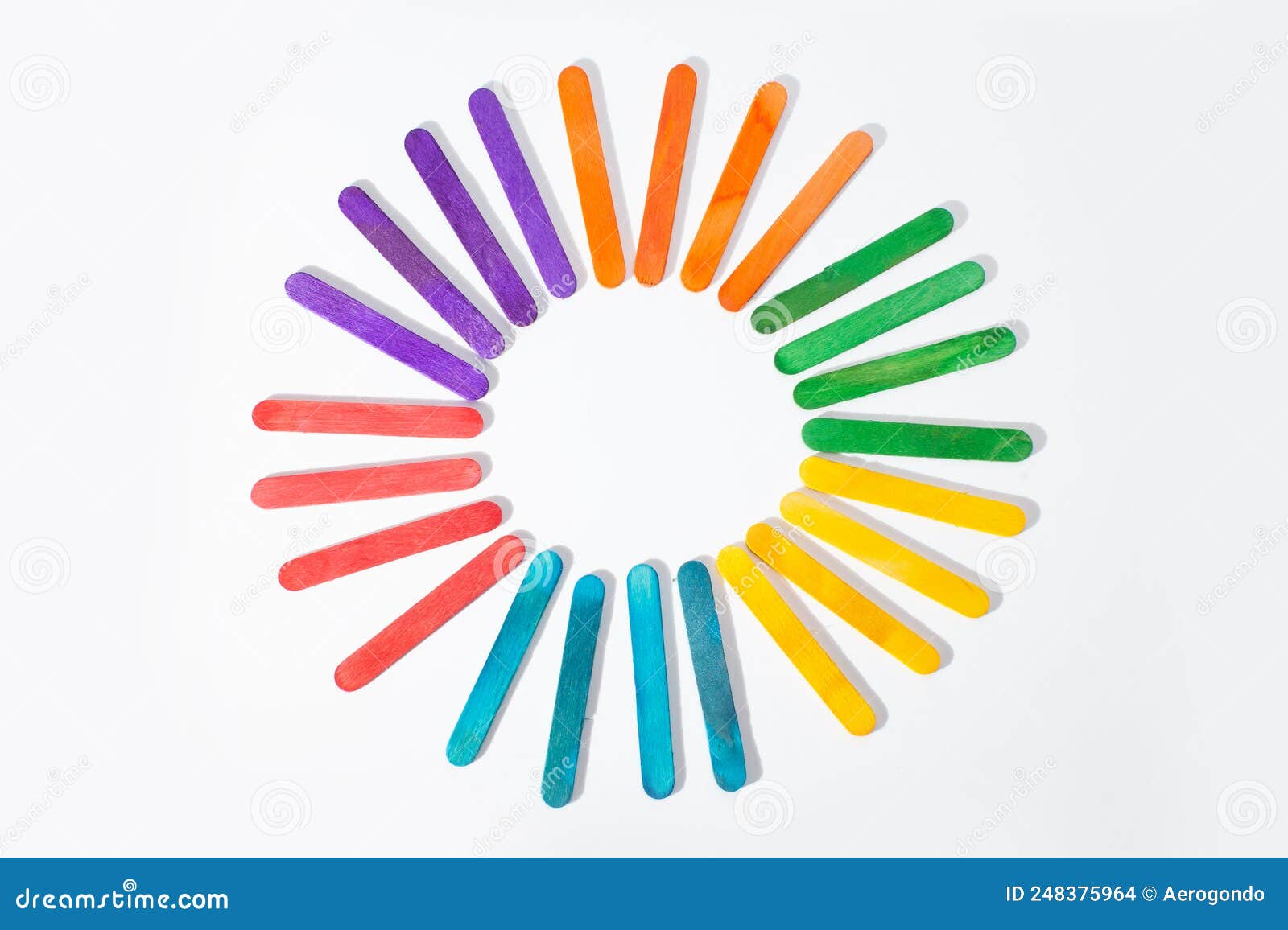 Small Wooden Sticks for Children Arranged in a Circle Stock Photo ...