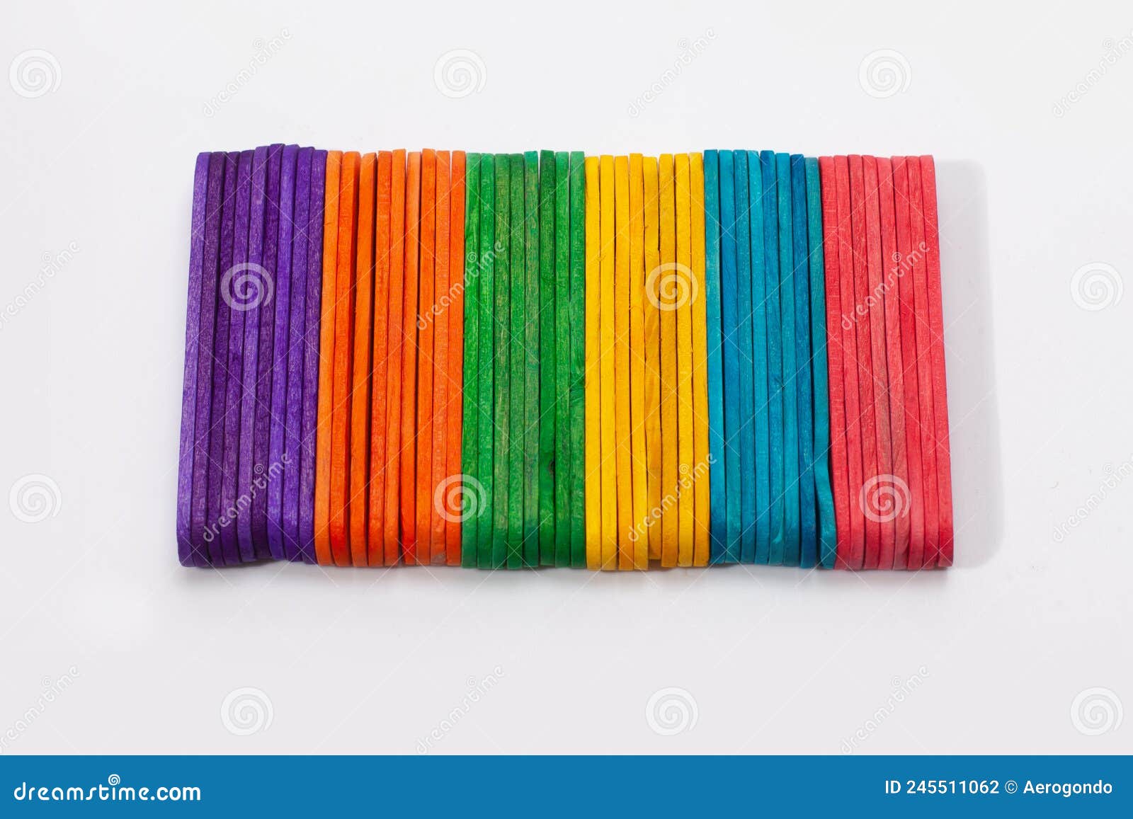 Small Wooden Sticks for Children Math Counting Isolated on White ...