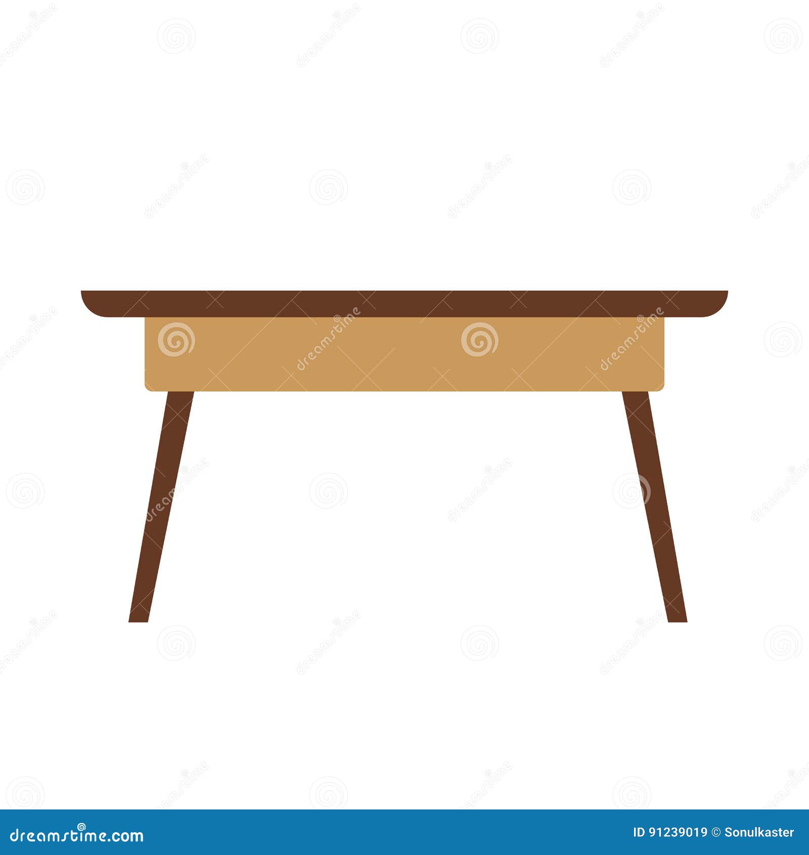 Small wooden table stock vector. Illustration of domestic - 91239019