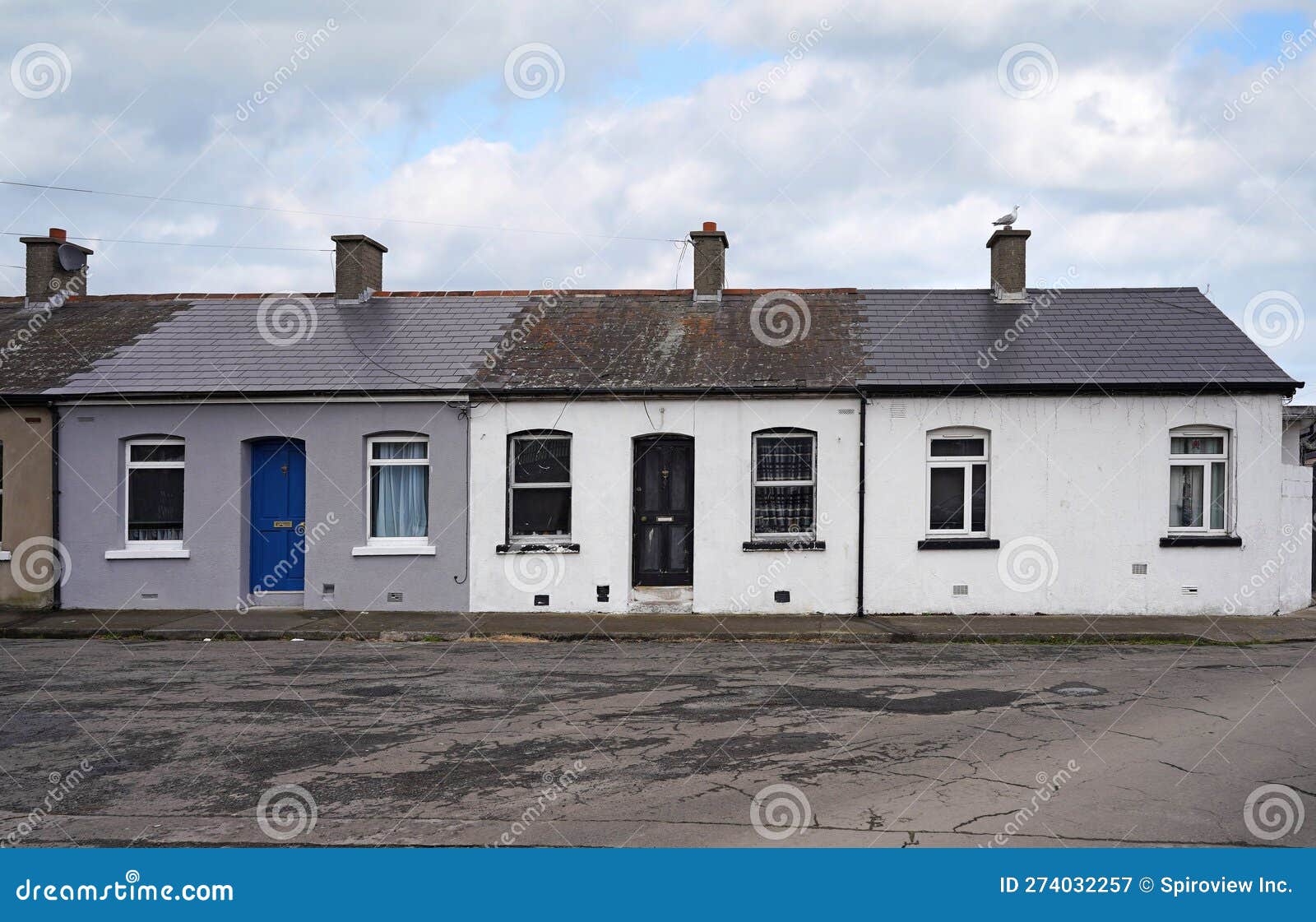 Small Working Class One Story Houses Stock Image - Image of industrial ...
