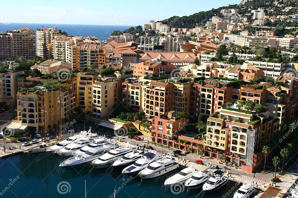 Monaco marina stock image. Image of luxury, small, buildings - 30239363