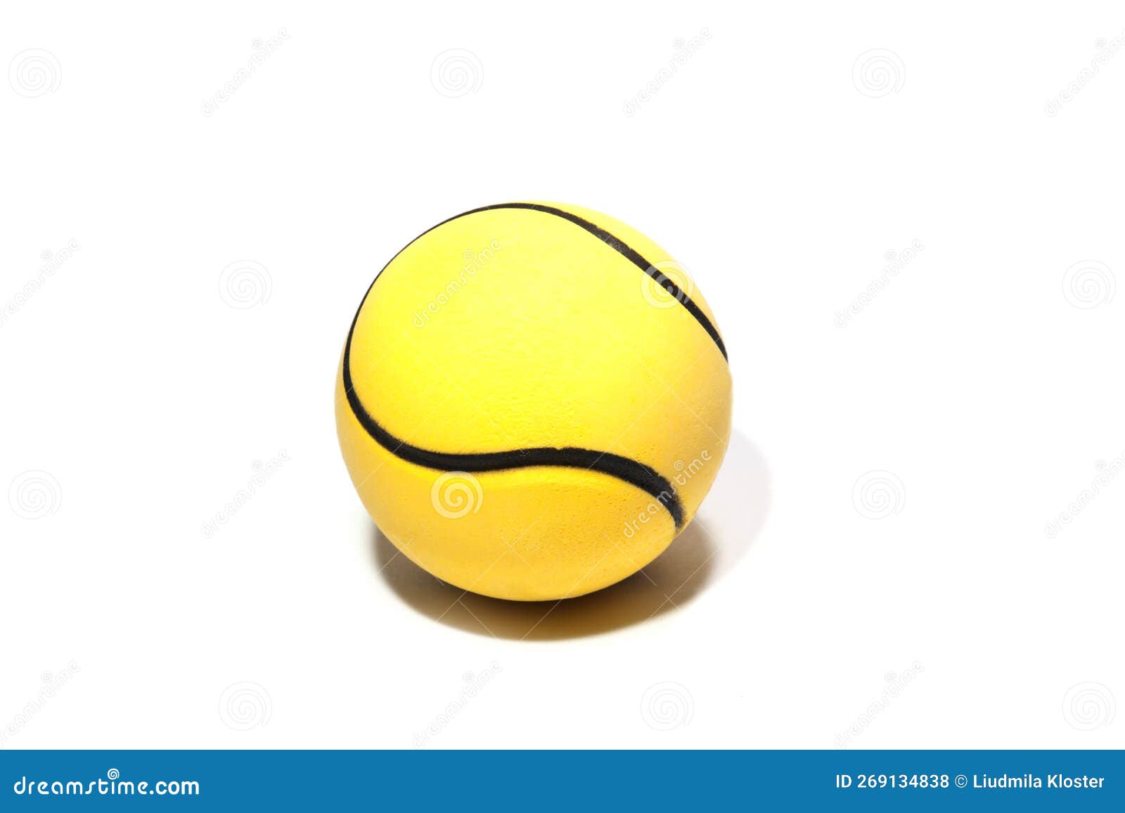 Small Yellow Ball on a White Background Stock Photo - Image of green ...