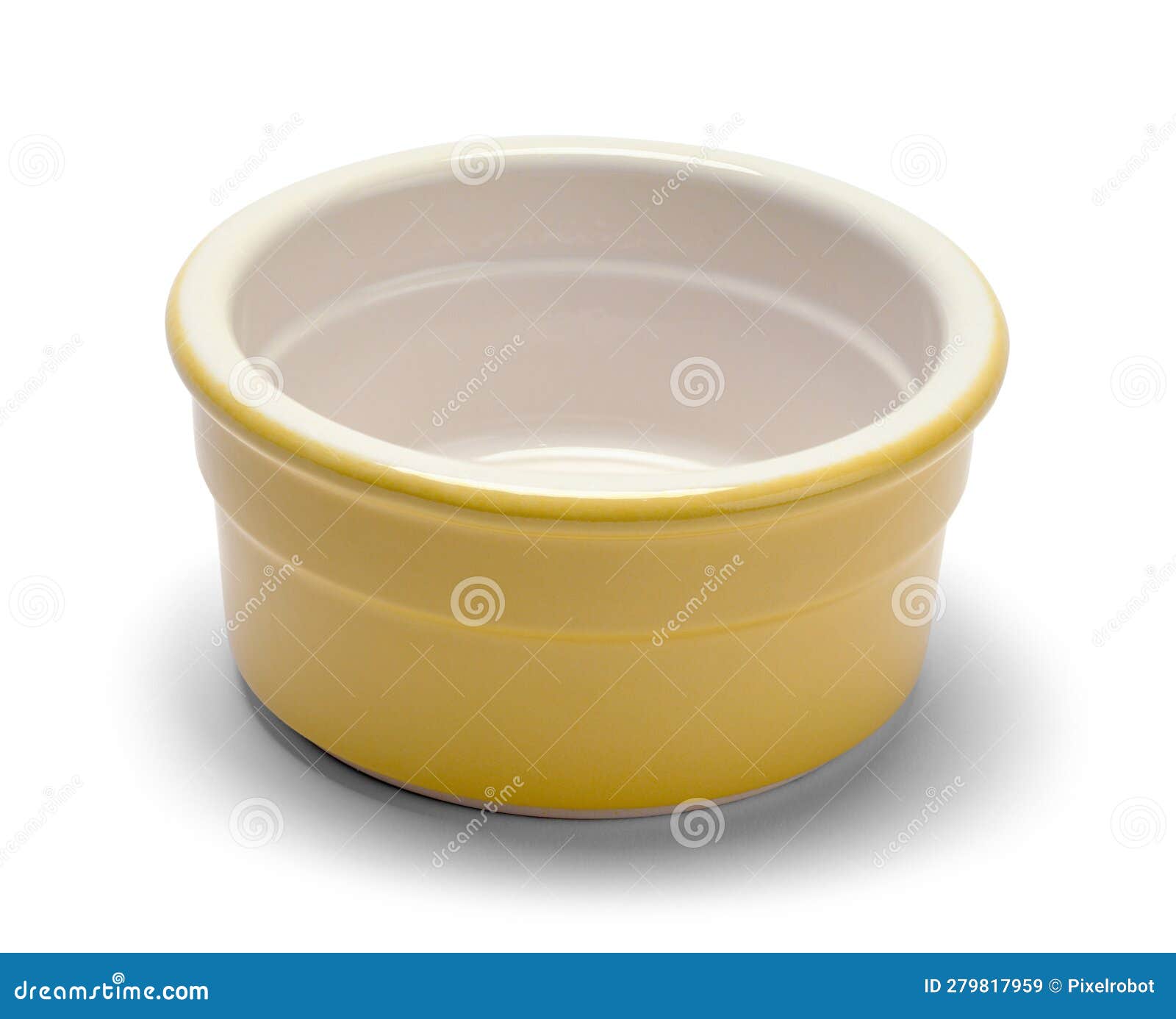 Small Yellow Bowl stock image. Image of round, white - 279817959