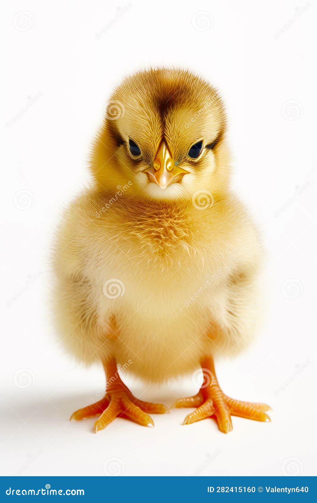 Small Yellow Chicken with Sad Look on it S Face and Eyes. Generative AI ...