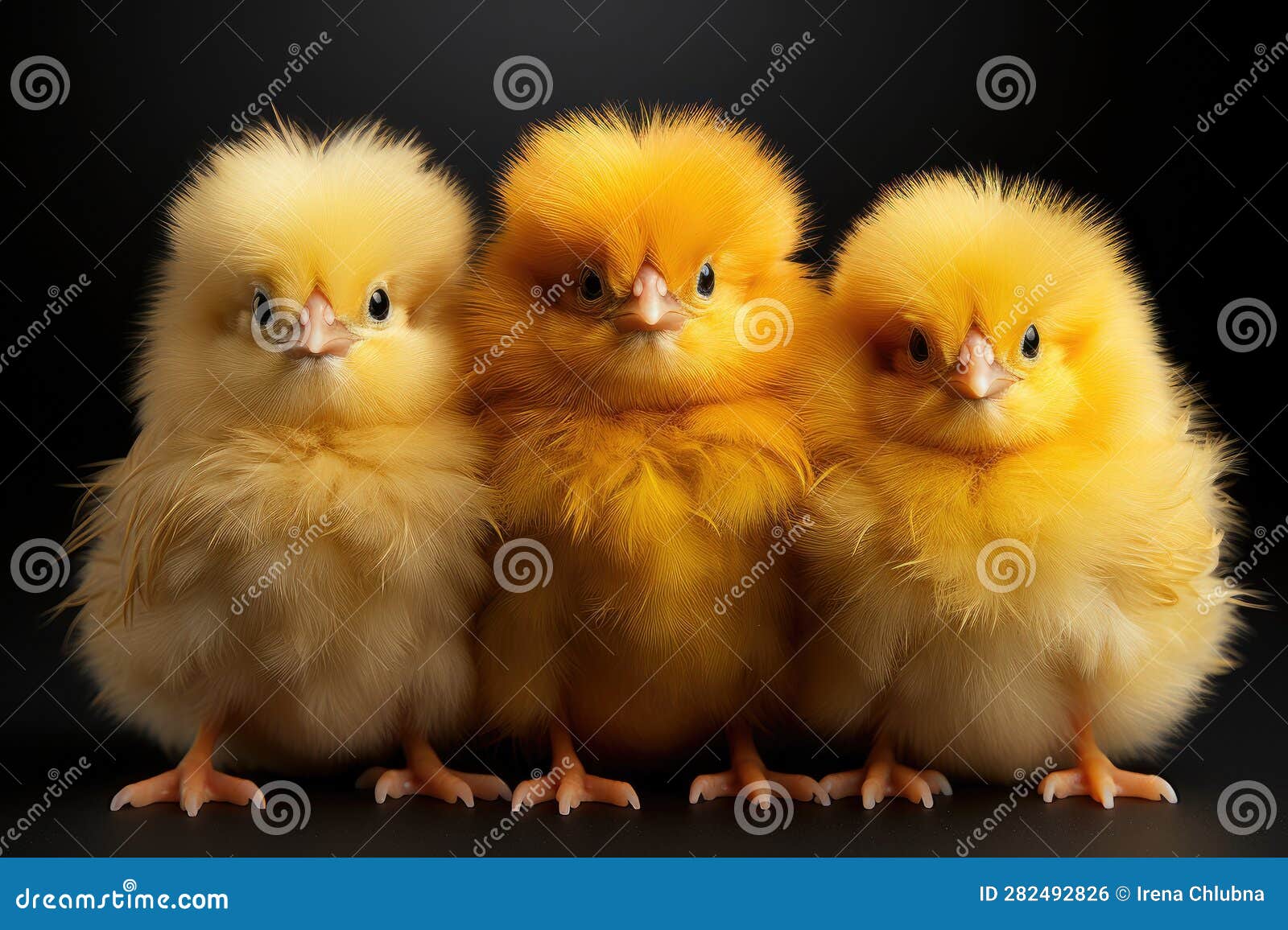 Small Yellow Chickens. Generative AI Stock Illustration - Illustration ...