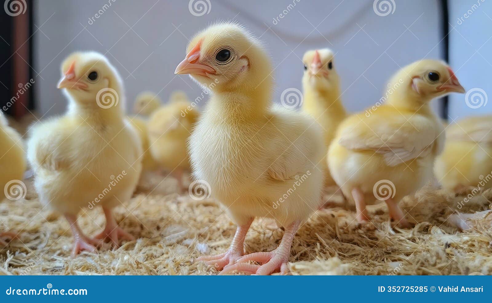 Small Yellow Chickens on a White Background Stock Image - Image of ...