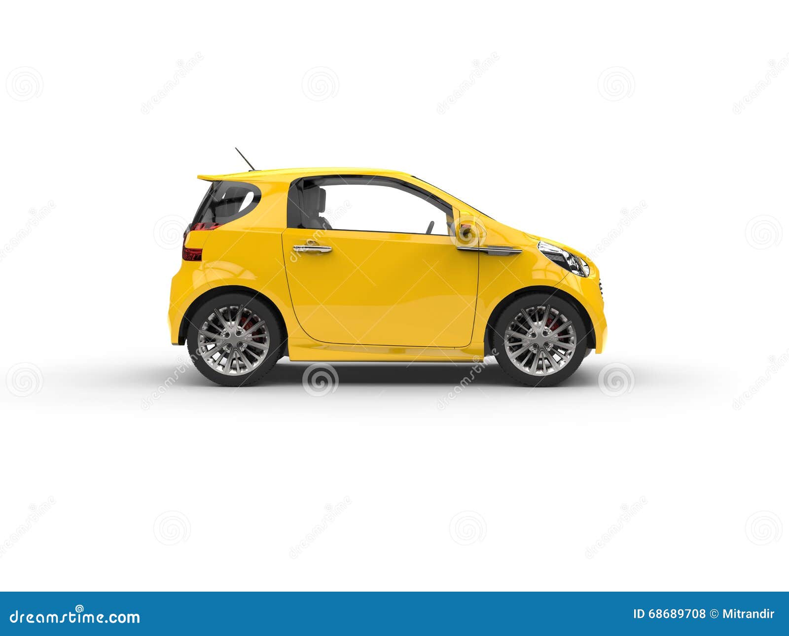 Small Yellow Compact Car stock photo. Image of drive - 68689708