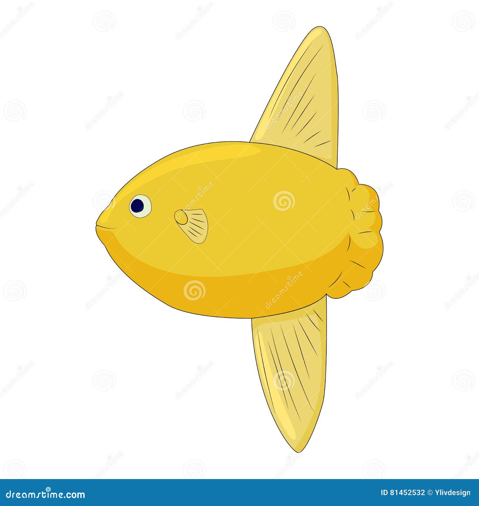 Small Yellow Fish Icon in Cartoon Style Stock Vector - Illustration of ...