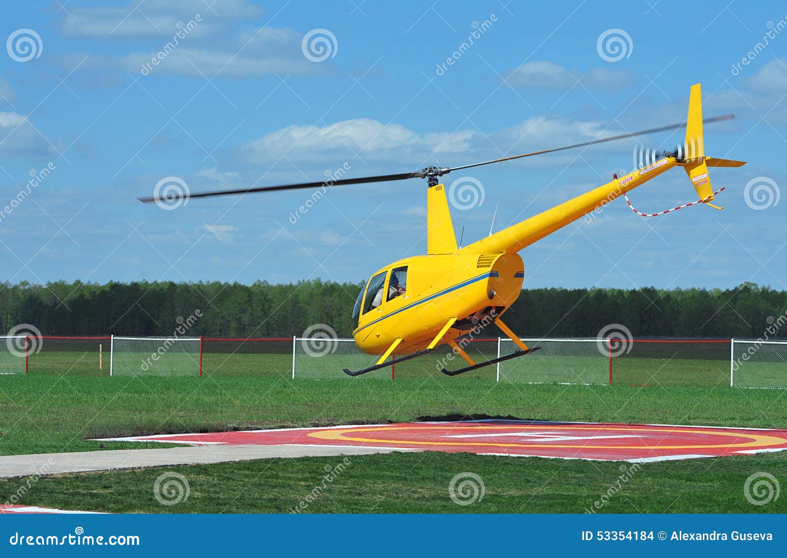Small yellow helicopter stock photo. Image of hover, view - 53354184