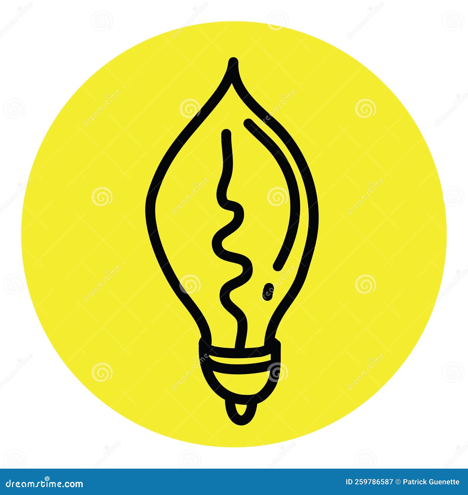 Small Yellow Lightbulb, Icon Stock Vector - Illustration of stand ...