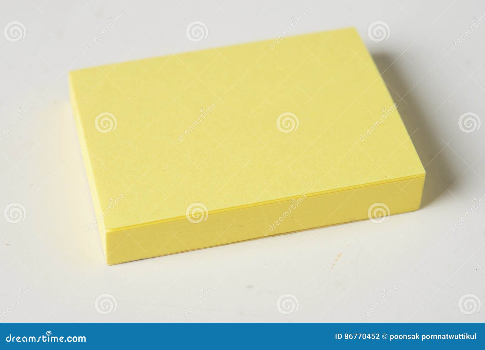 Small yellow paper stock photo. Image of business, isolated - 86770452