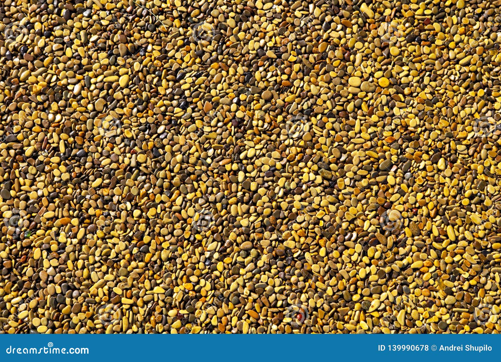 Small Yellow Stones on the Road Surface As Background Stock Photo ...