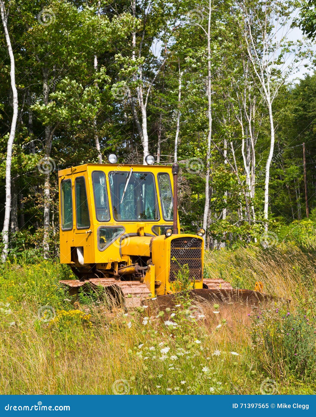 Small Yellow Tractor in a Field Editorial Image - Image of vehicle ...