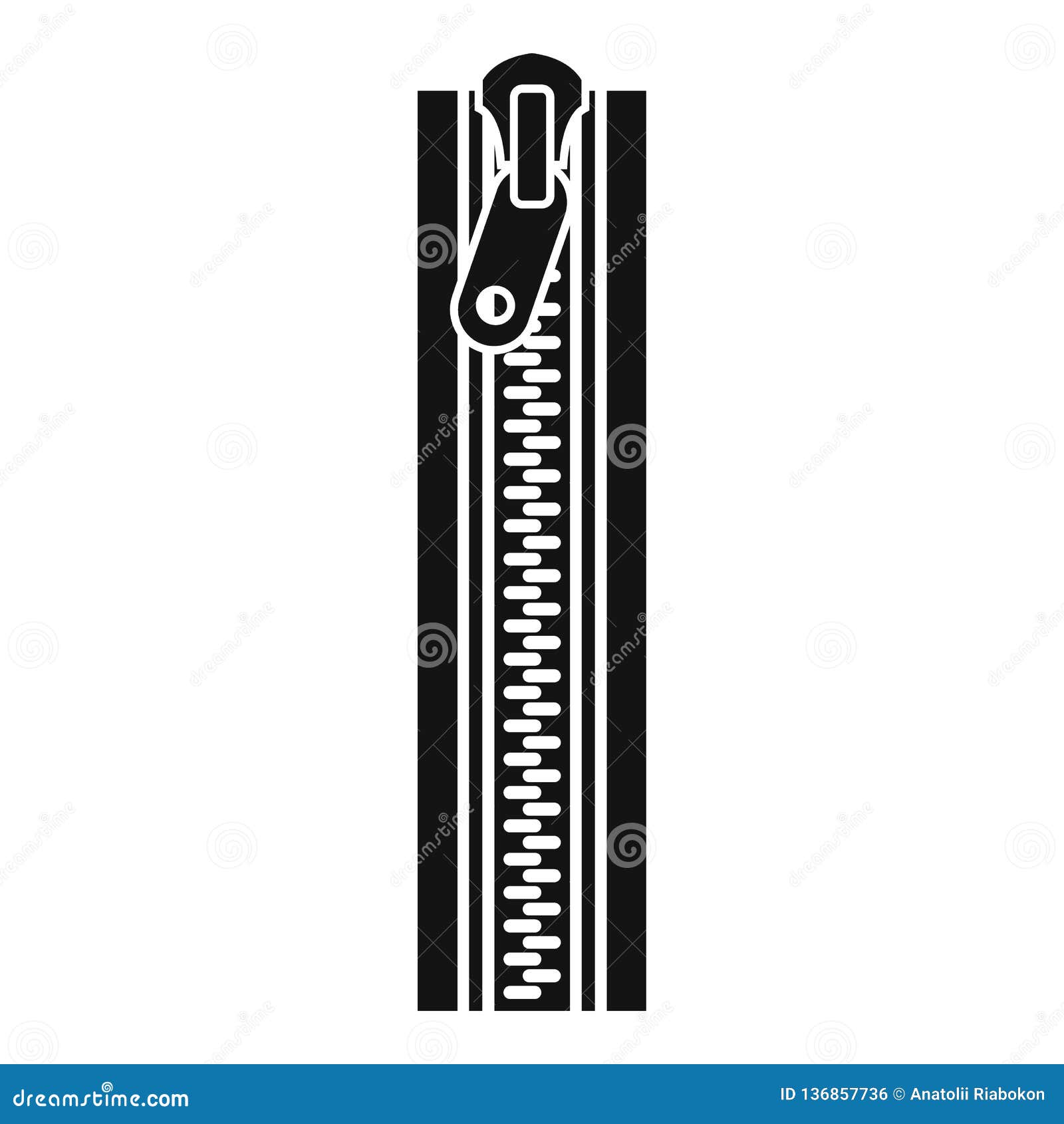 Small Zipper Icon, Simple Style Stock Vector - Illustration of object ...