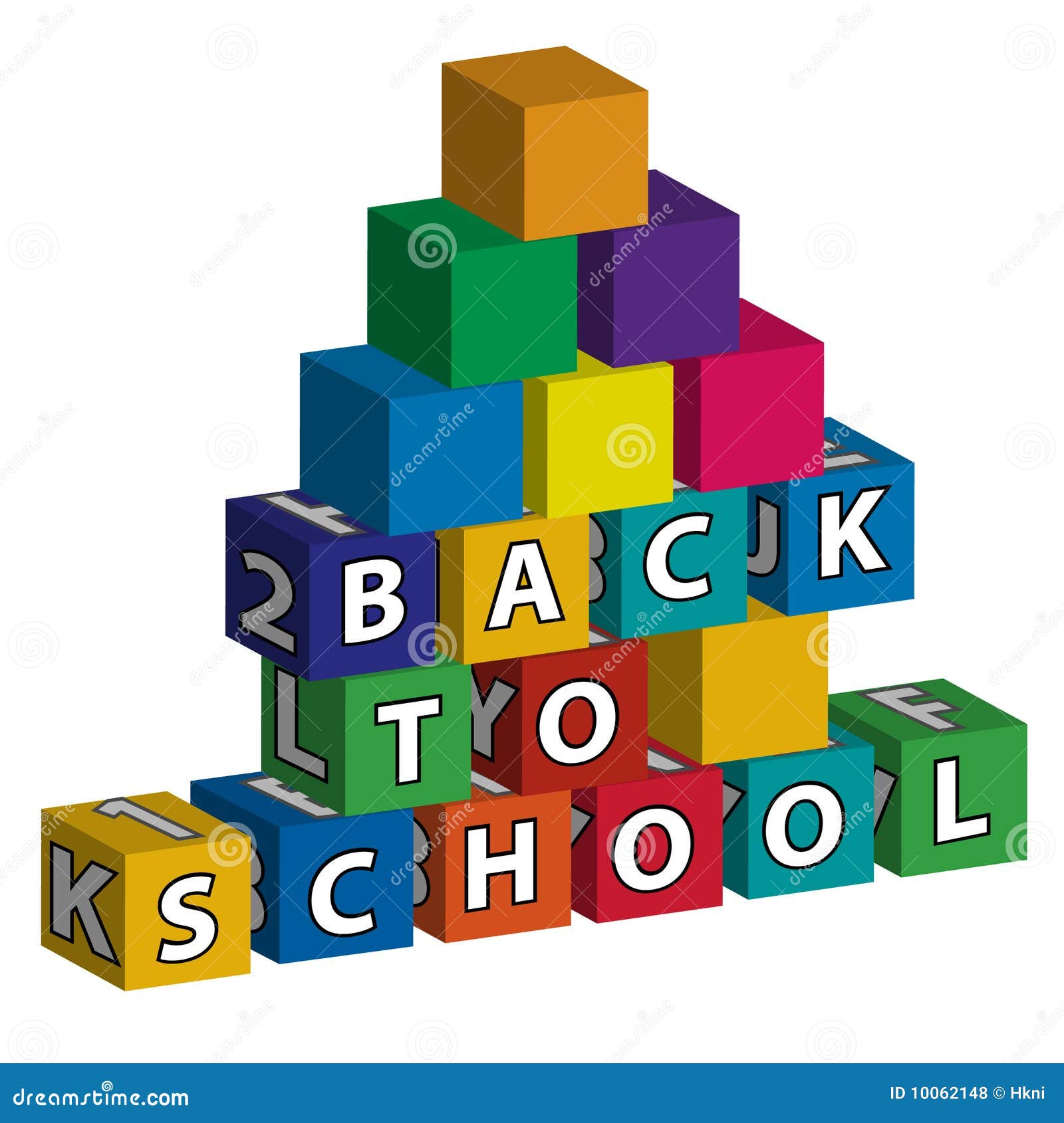 Smaller School Built of Toy Blocks Stock Vector - Illustration of ...