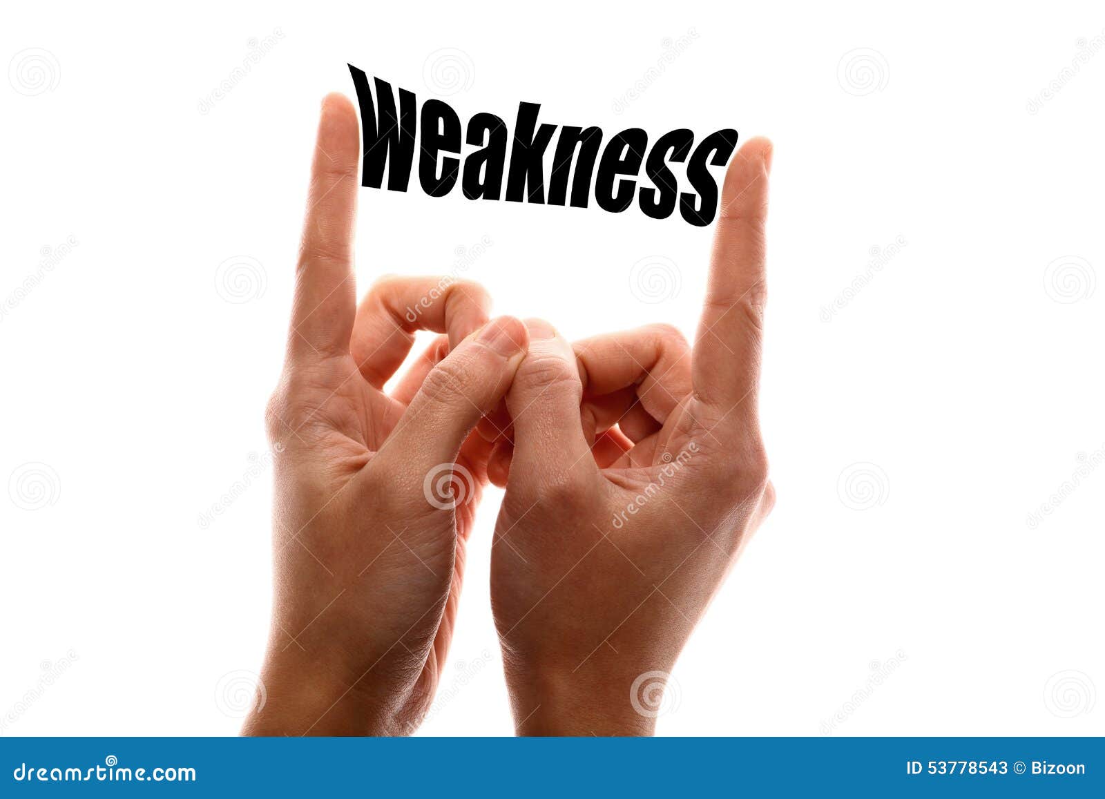Smaller weakness stock image. Image of word, powerful - 53778543