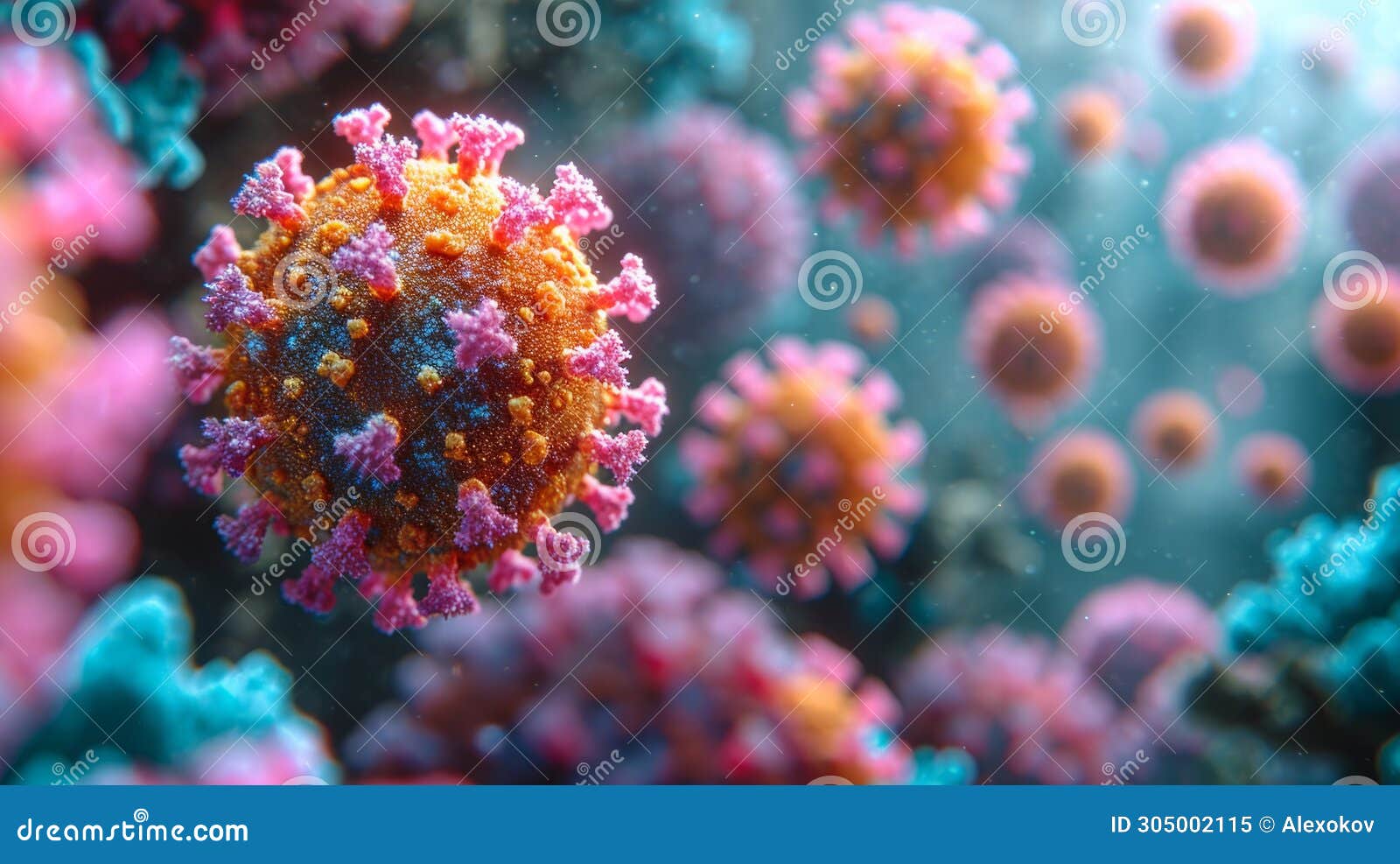 Smallpox Virus Under a Microscope AI Generated Stock Illustration ...