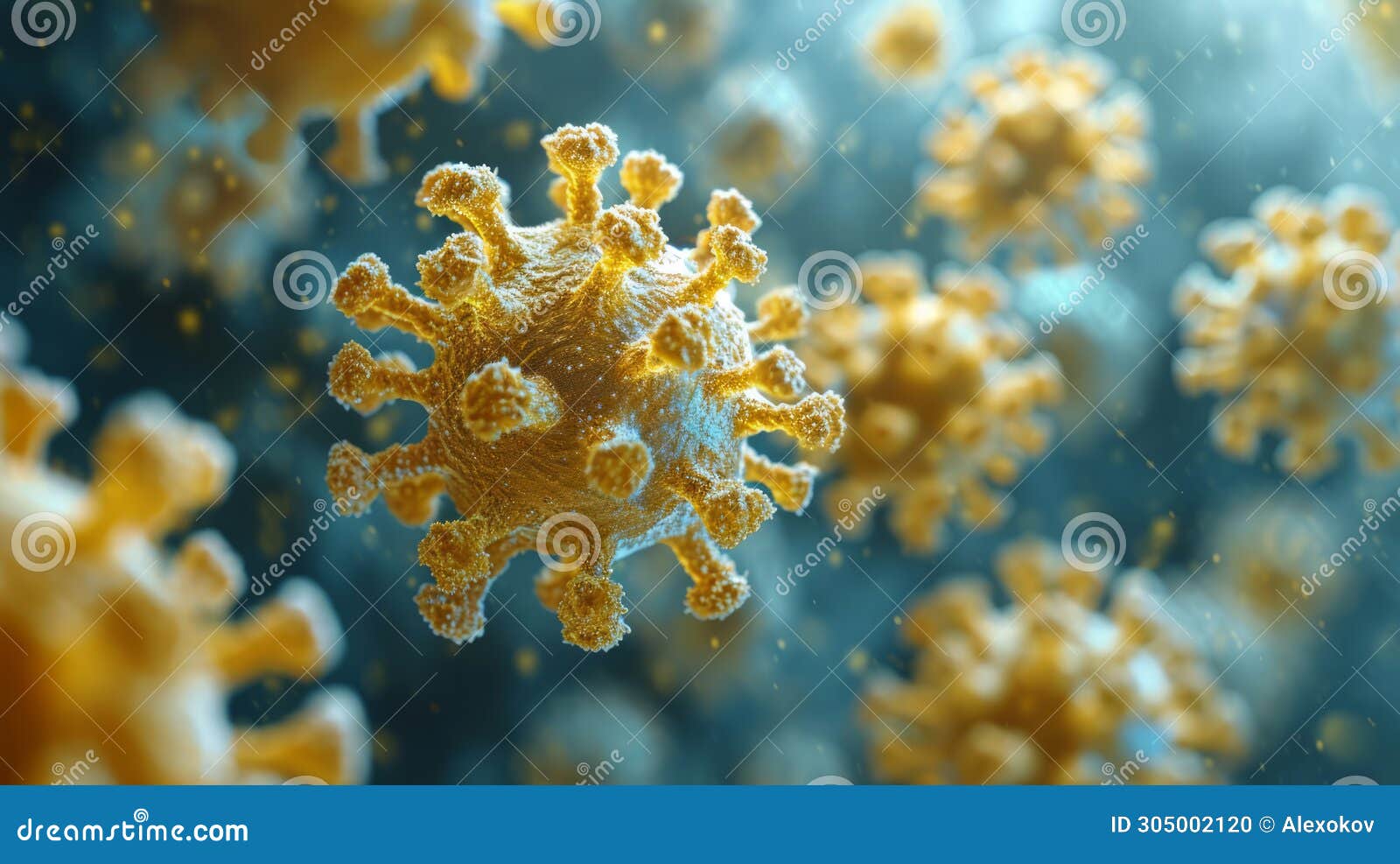 Smallpox Virus Under a Microscope AI Generated Stock Illustration ...