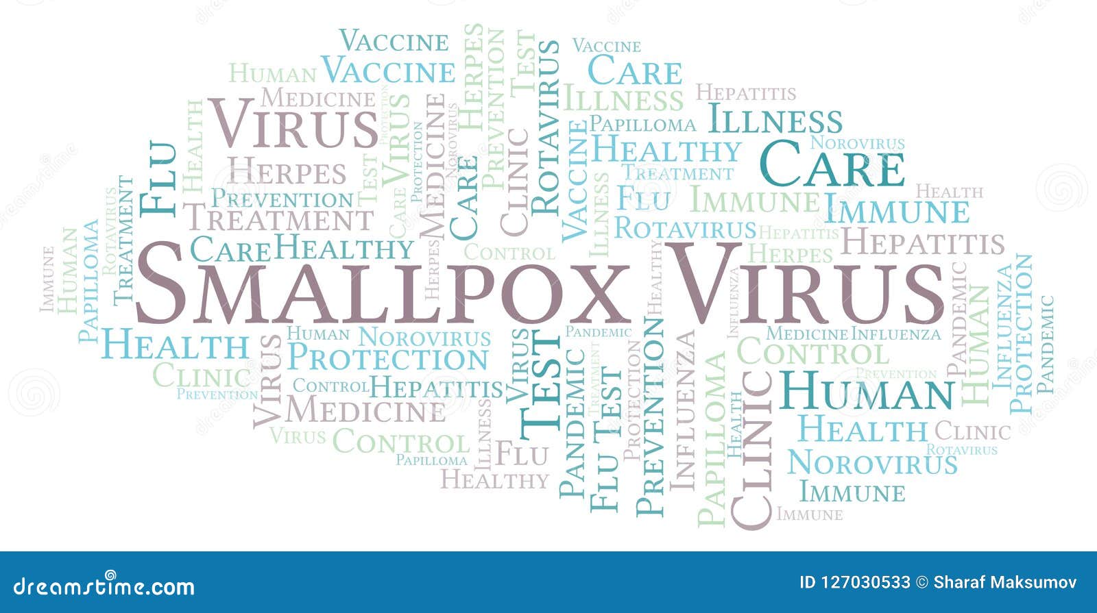 Smallpox Virus Word Cloud, Made with Text only. Stock Illustration ...