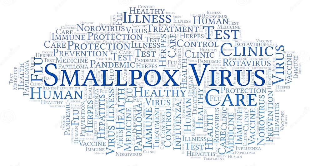Smallpox Virus Word Cloud, Made with Text only. Stock Illustration ...
