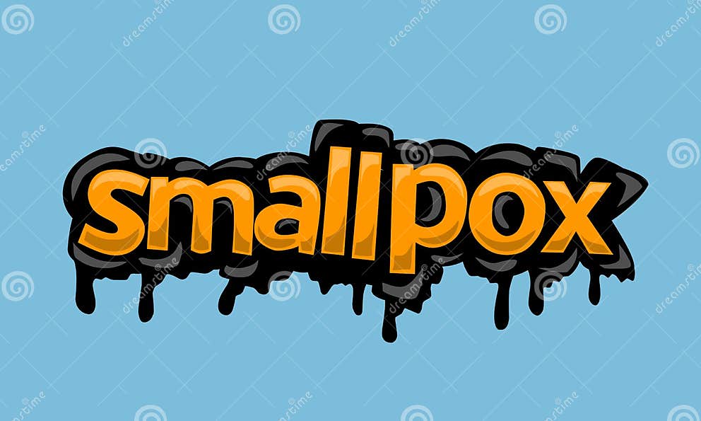 SMALLPOX Writing Vector Design on Blue Background Stock Illustration ...