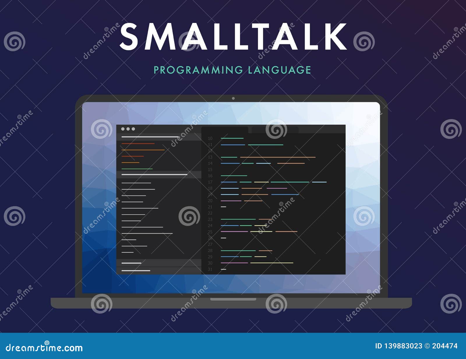 Smalltalk Programming Language Stock Vector Illustration Of Communication Coding 139883023 3345