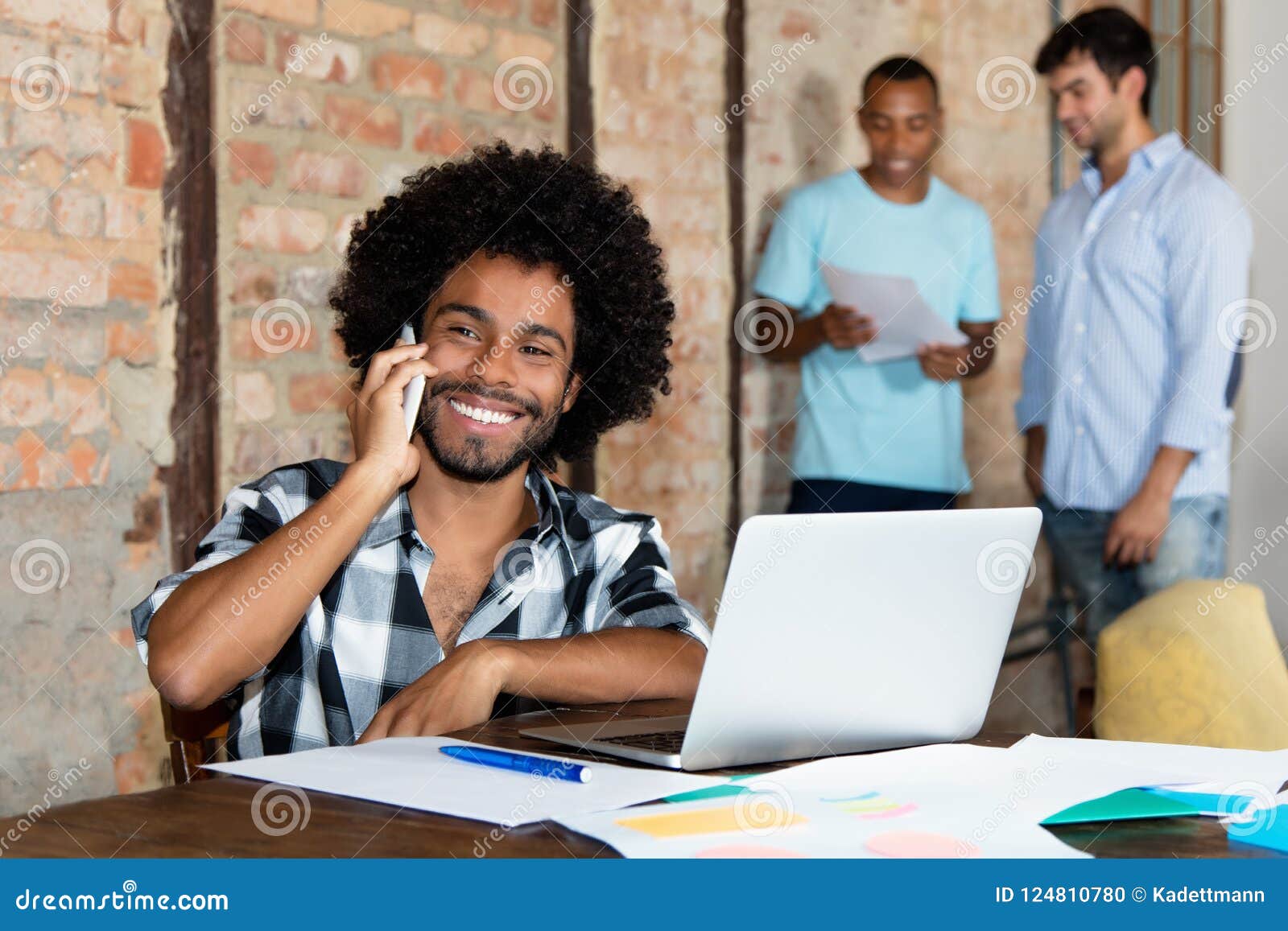 Smart African American Hipster Software Developer at Office Stock Photo ...