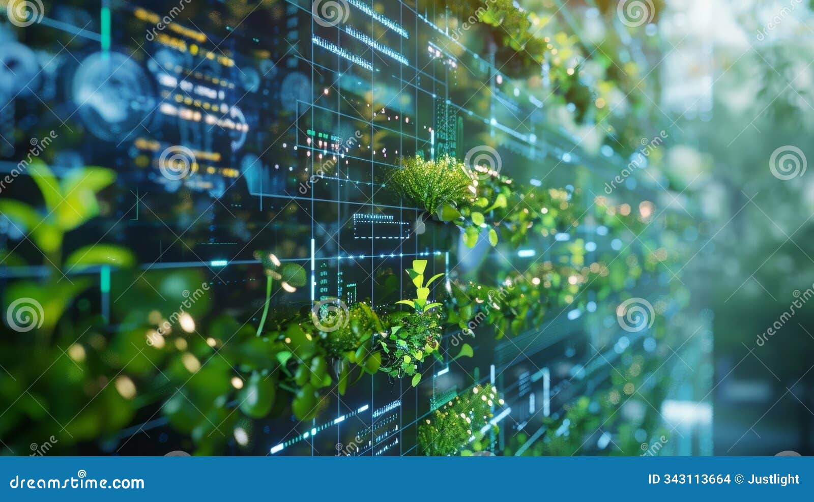 Smart Agriculture Technology Monitoring System Analyzing Plants Growing ...