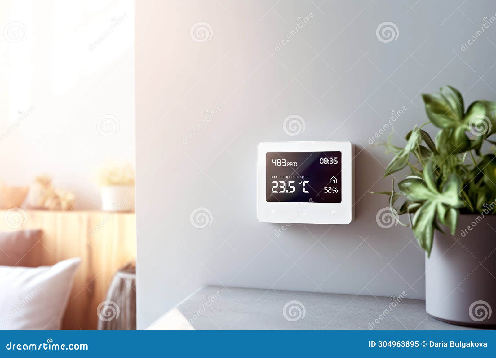 Smart Air Quality Monitor Displaying Temperature, Humidity, And CO2 ... Smart Air Quality Monitor Displaying Temperature, Humidity, And CO2 ...