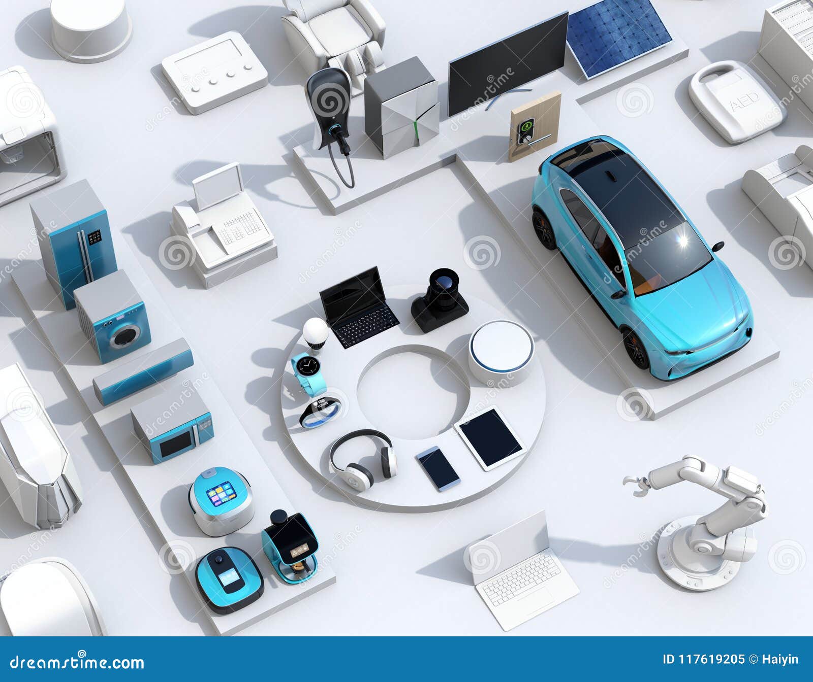 Smart Appliances on White Background Stock Illustration - Illustration ... Smart Appliances on White Background Stock Illustration - Illustration ...