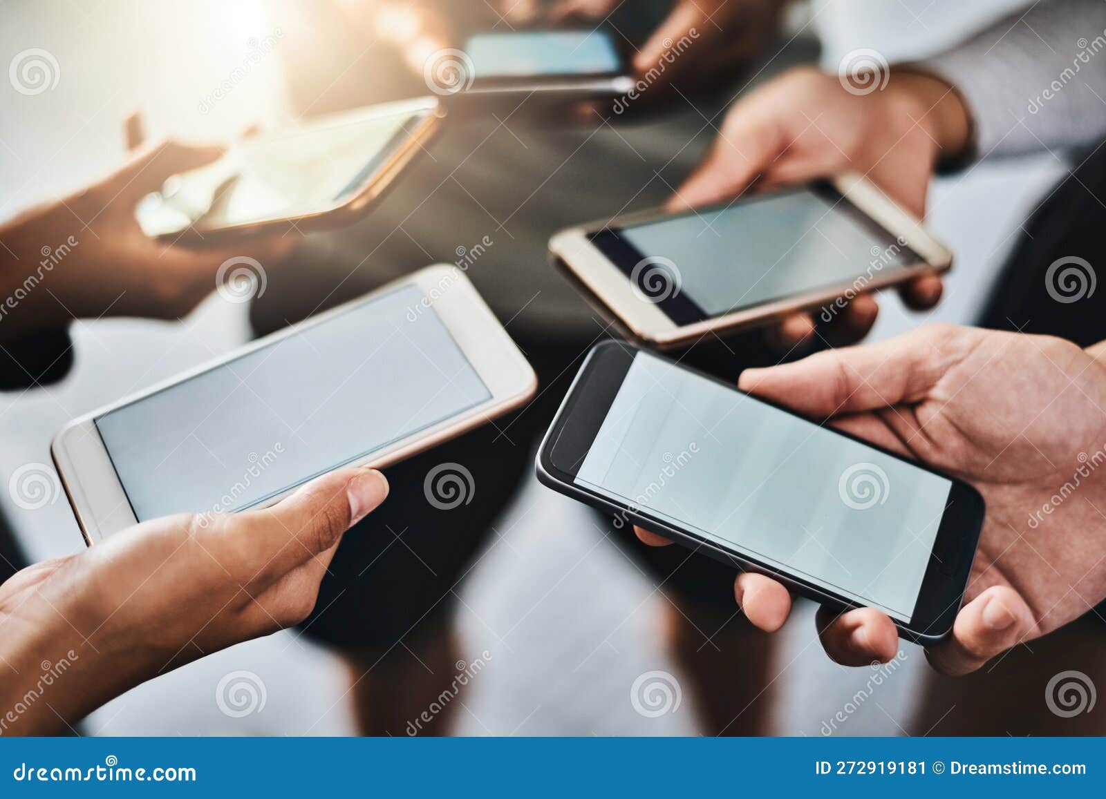 Smart Apps Make for a Smart Workout. a Group of Unrecognizable People ...